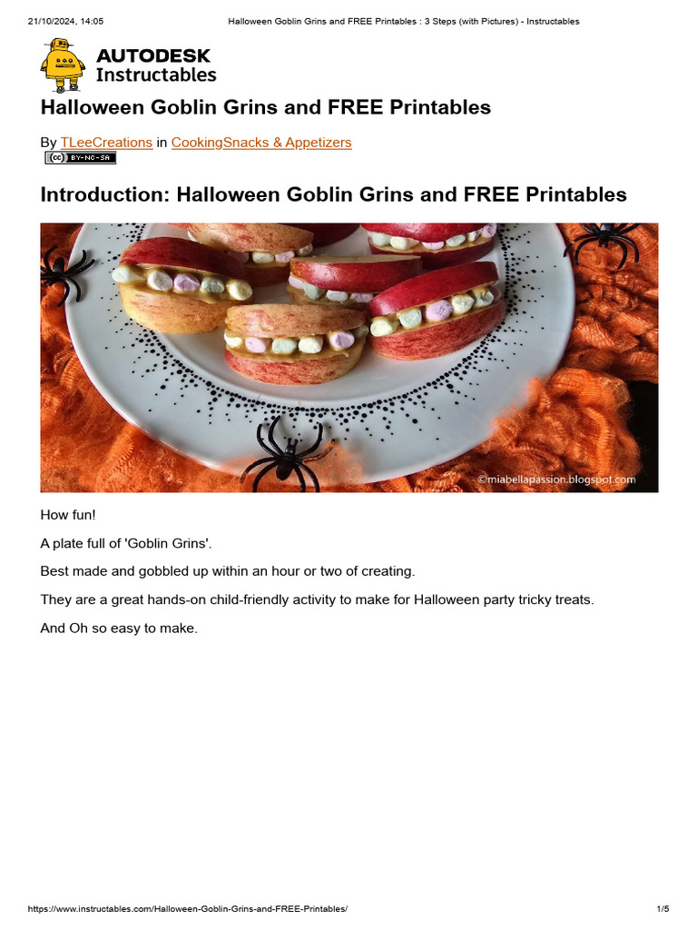 Halloween Goblin Grins and FREE Printables - 3 Steps (With Pictures ...