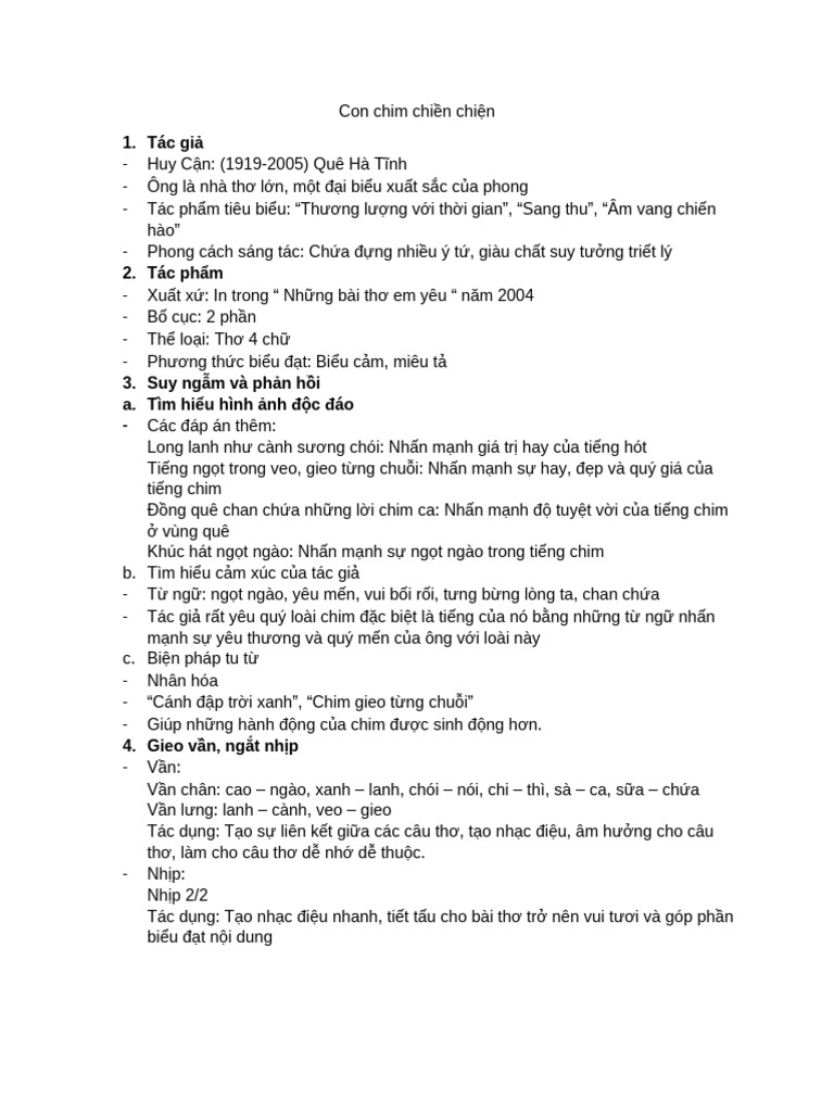 Con chim chiền chiện | PDF