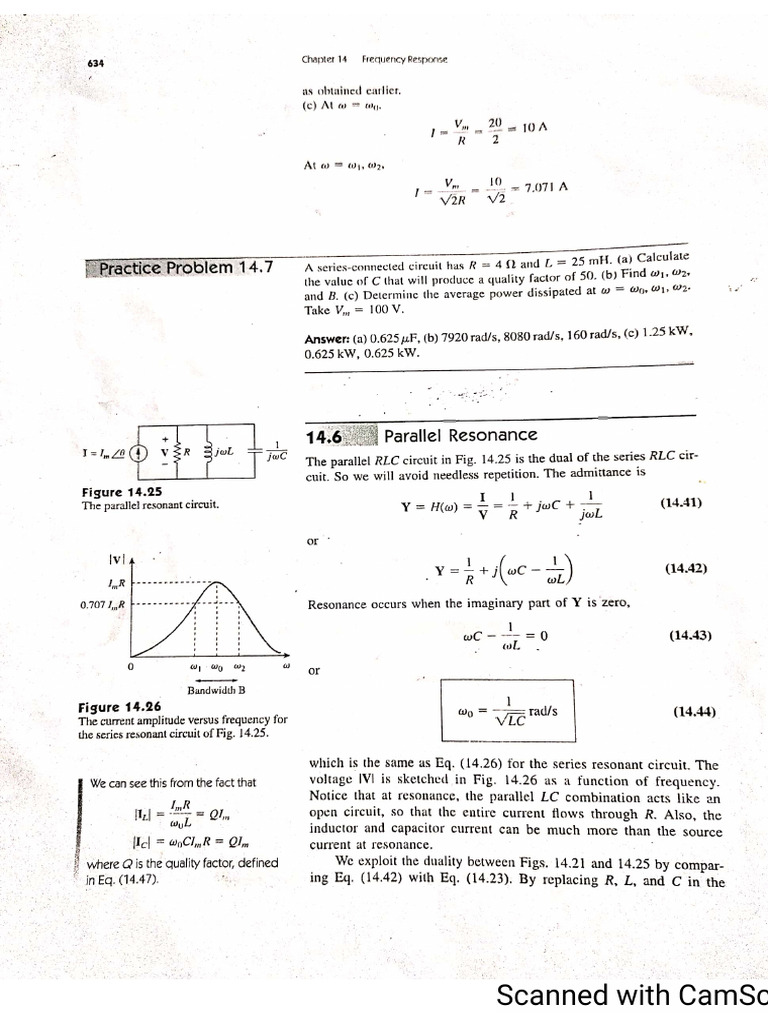 Parallel Resonance | PDF
