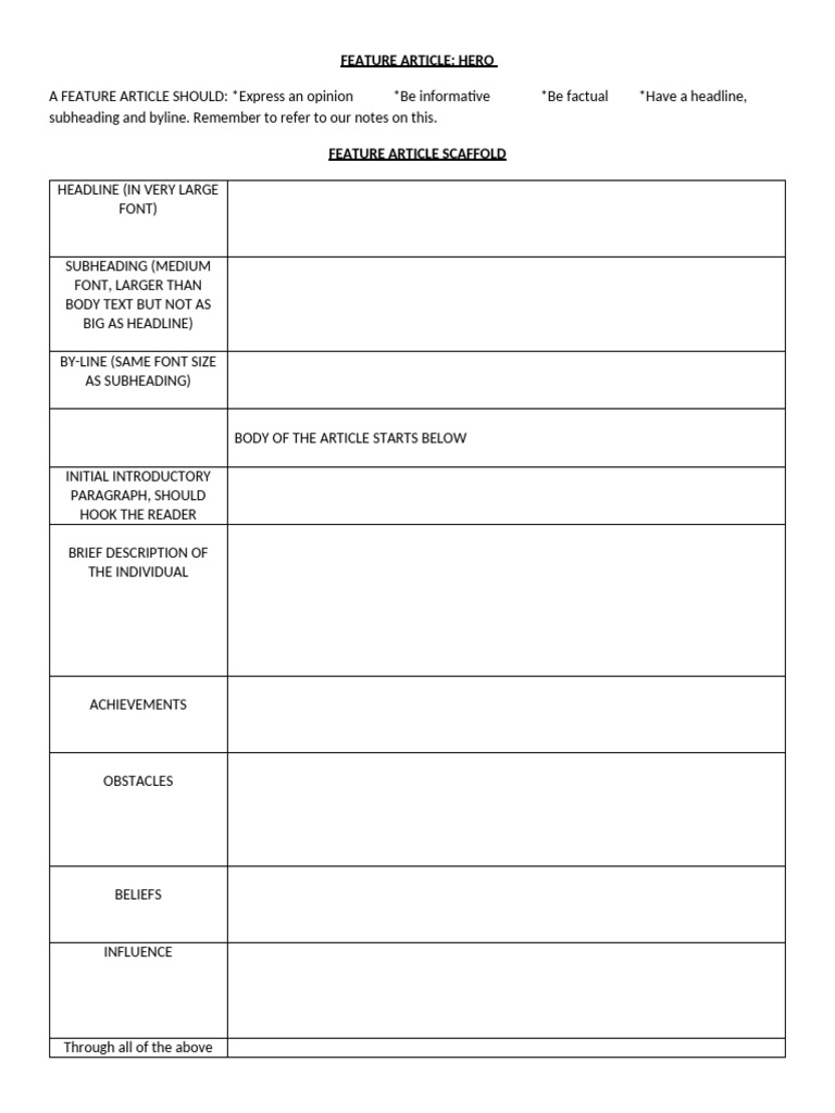 Feature Article Scaffold | PDF