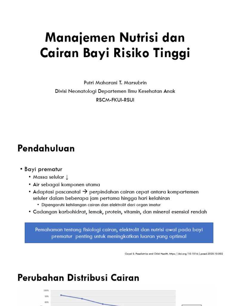 Manajemen Nutrisi Dan Cairan Bayi Risiko Tinggi | PDF | Kesehatan Holistik