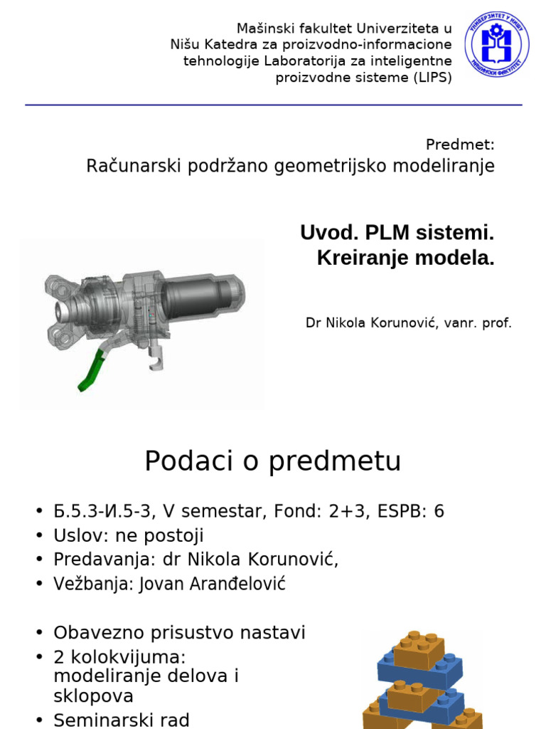 P01 Uvod - PLM - CAD - Geometrijsko modeliranje | PDF