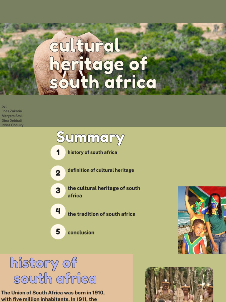 Cultural Heritage of South Africa | PDF | Cultural Heritage | Africa