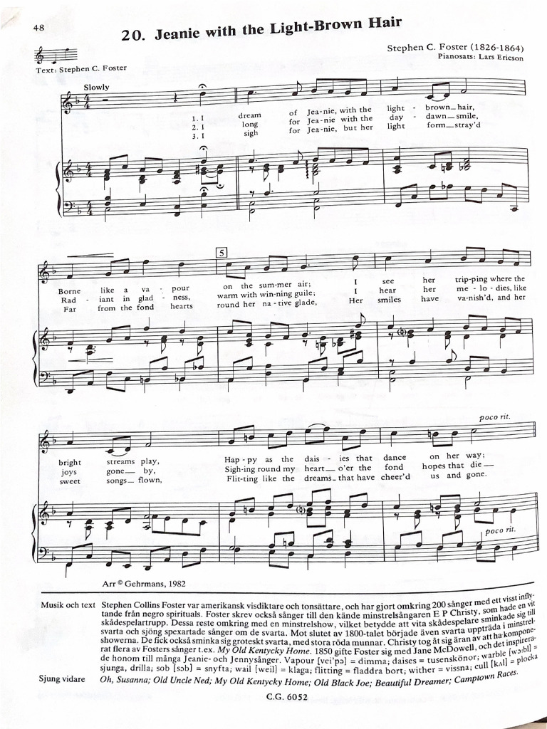 Jeanie With The Light-Brown Hair | PDF