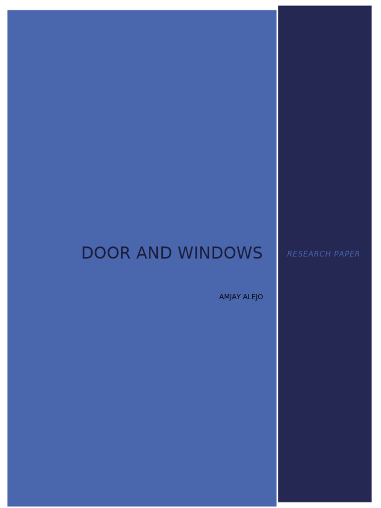 Types of Doors and Windows Explained | PDF | Window | Door