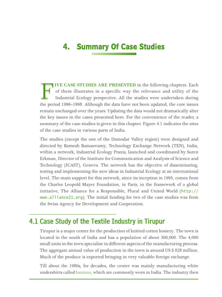 Sample Case Studies Summary Example | PDF | Coal | Water