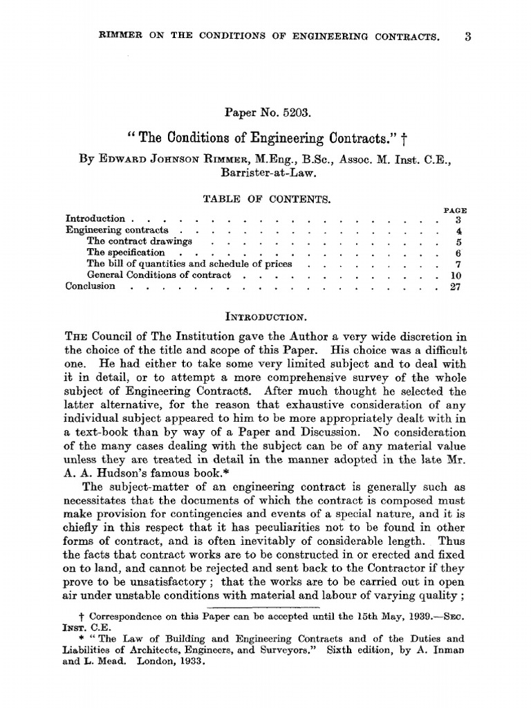 Rimmer Conditions of Engineering Contracts | PDF | Legal Liability | Prices