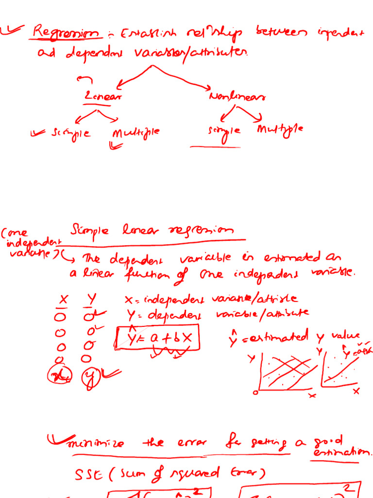 Linear Regression Lecture Note | PDF