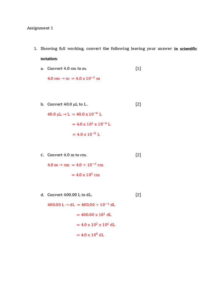 Scientific Notation & Measurement Conversion | PDF | Length