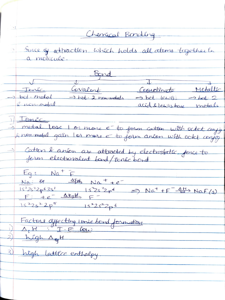 Chemical Bonding | PDF | Chemistry | Molecules