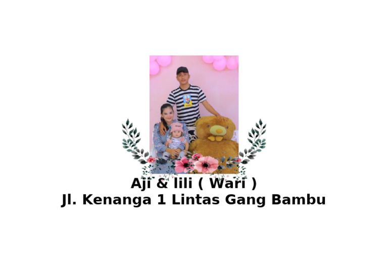 Aji & Lili (Wari) Jl. Kenanga 1 Lintas Gang Bambu | PDF