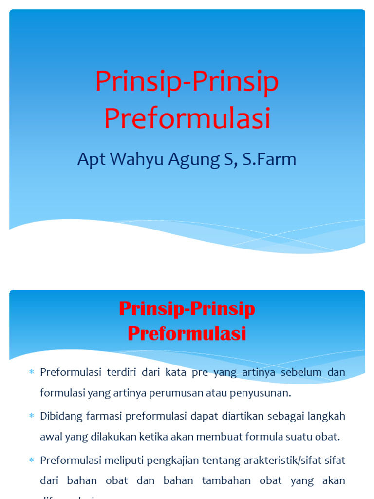 Salinan Prinsip-Prinsip Formulasi | PDF
