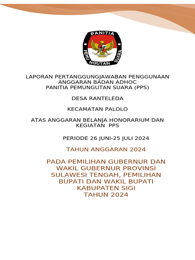 Contoh Cover LPJ Pps | PDF | Agama & Spiritualitas