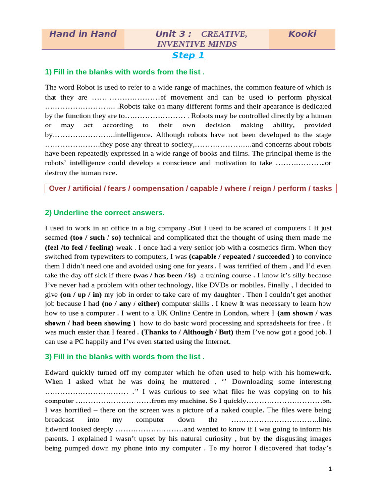 Creative Inventive Minds Step 1 | PDF | I Pod | Nobel Prize