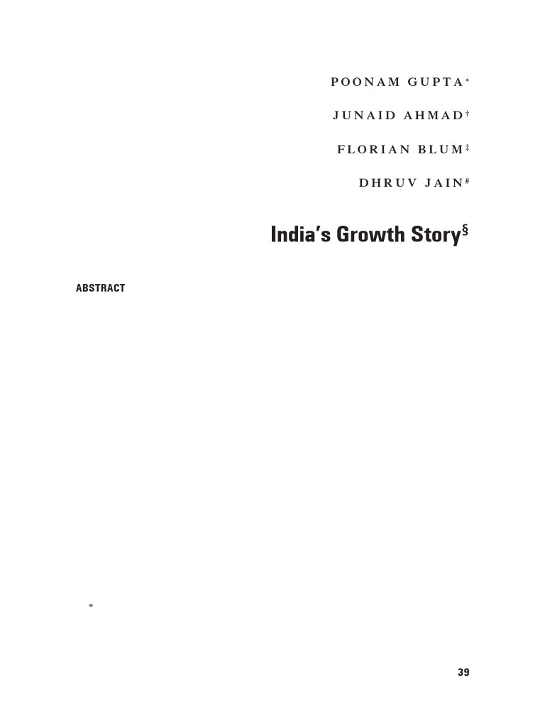 India’s Growth Story | PDF | Gross Domestic Product | Economic Growth