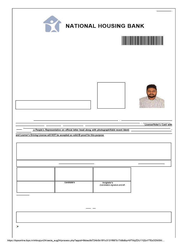 NHB Admit Card | PDF | Identity Document