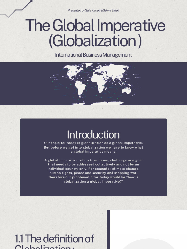 Globalization: A Global Imperative | PDF | Globalization | Economic ...