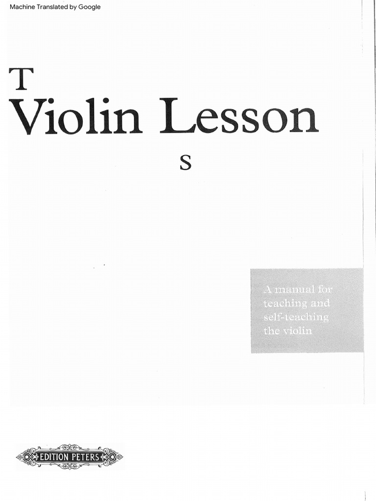 The Violin Lesson | PDF | Violino | Instrumentos de corda