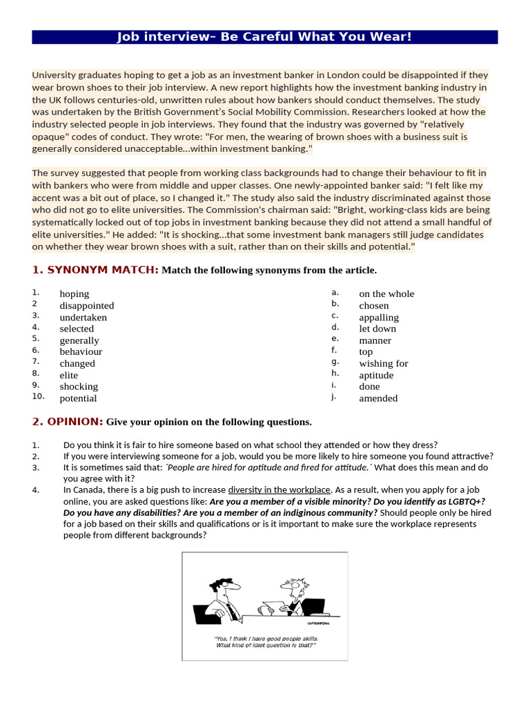 BNE Job Interview | PDF