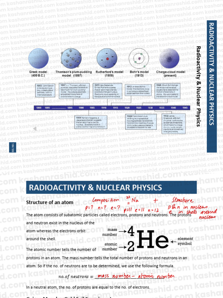 Radioactivity and Nuclear Physics Overview | PDF | Radioactive Decay ...