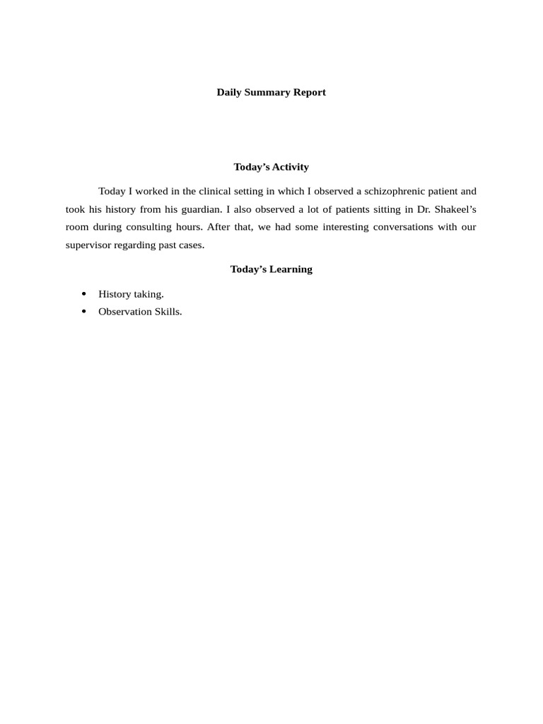 4. Daily Summary Report | PDF