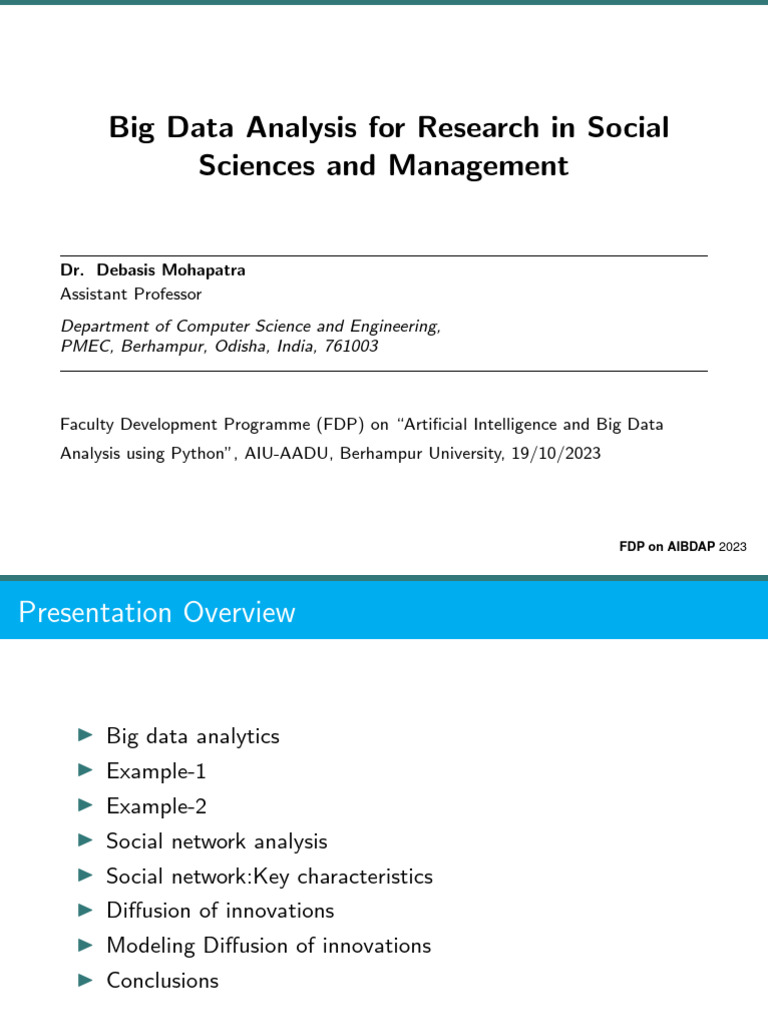 Big Data Analysis in Social Research | PDF | Big Data | Analytics