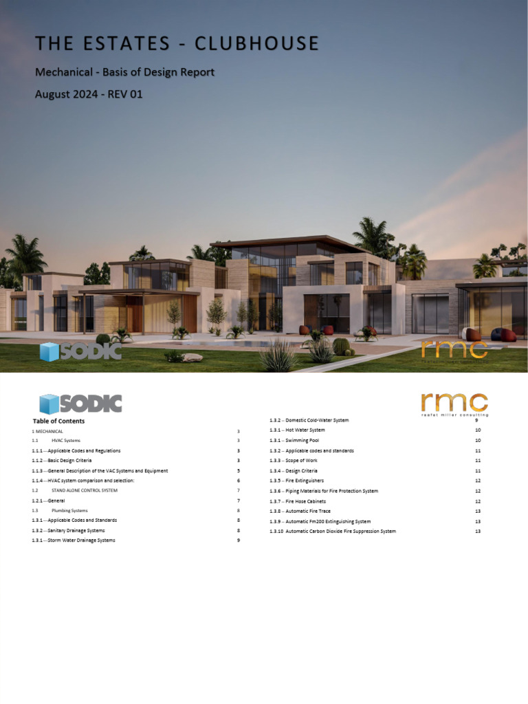 Mechanical Design Report for Clubhouse HVAC | PDF | Sanitary Sewer ...