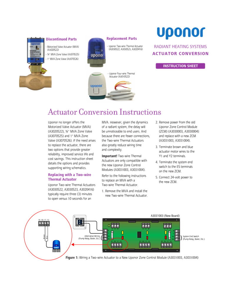 Uponor Actutor Replacement 4wire | PDF | Relay | Equipment
