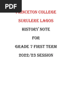 JSS1 First Term History Lesson Notes | PDF | Storytelling | Learning