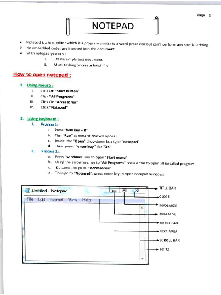 Windows Notepad | PDF
