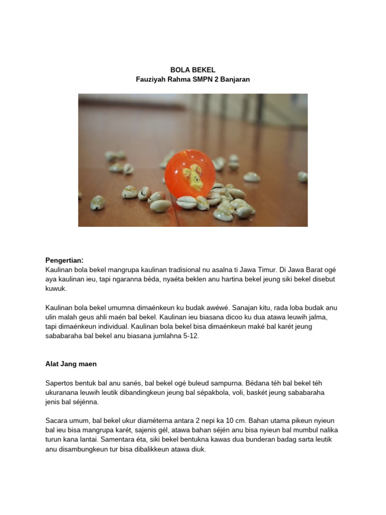 Bola Bekel | PDF