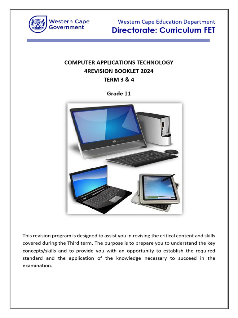 CAT Grade 11 Revisionpackage | PDF | Computer File | Software