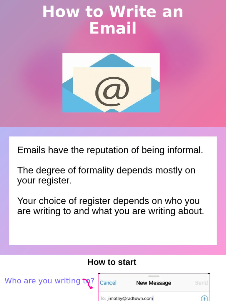 How To Write An Email | PDF