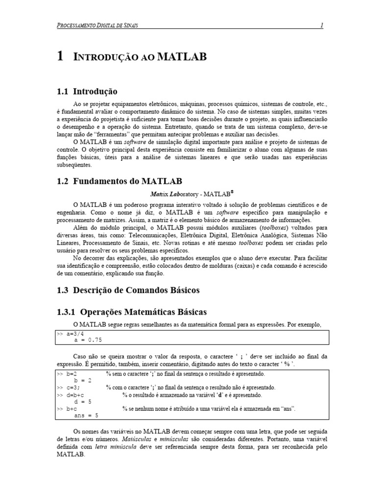 Apostila Básica de Matlab | PDF | Matlab | Janela (informática)