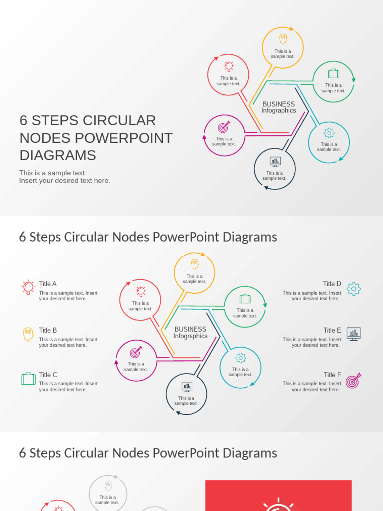 7251 01 6 Steps Circular Nodes Powerpoint Diagrams 16x9 | PDF | Infographics | Applied Mathematics