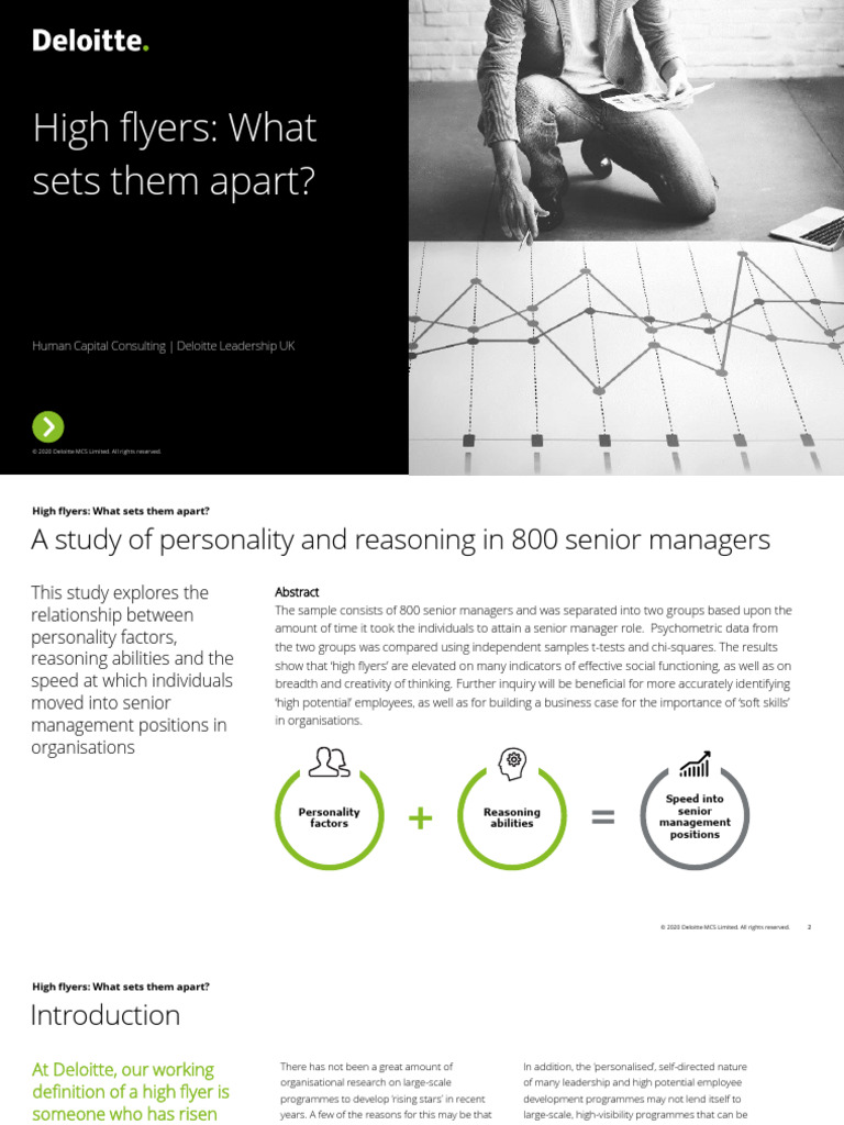 Deloitte Uk High Flyers What Sets Them Apart | PDF | Psychometrics ...