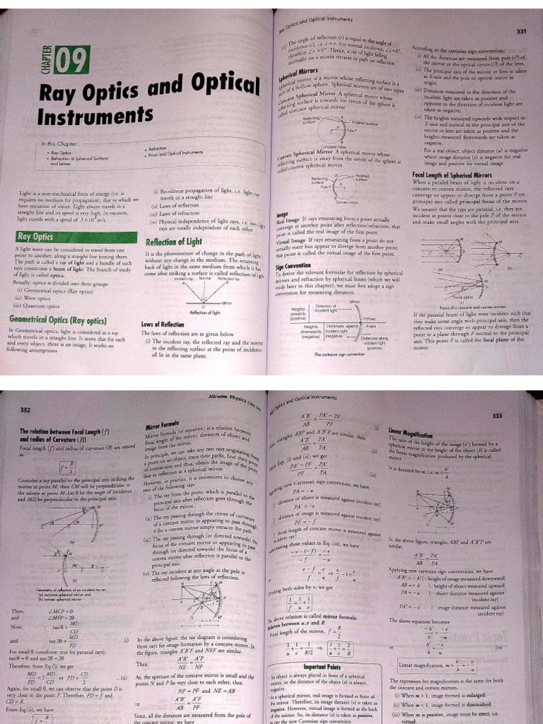 Ray optics physics | PDF