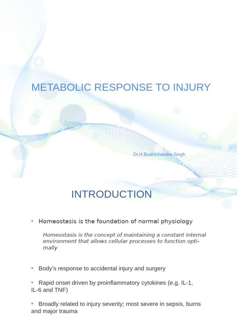 Metabolic Response to Injury Explained | PDF | Metabolism | Homeostasis