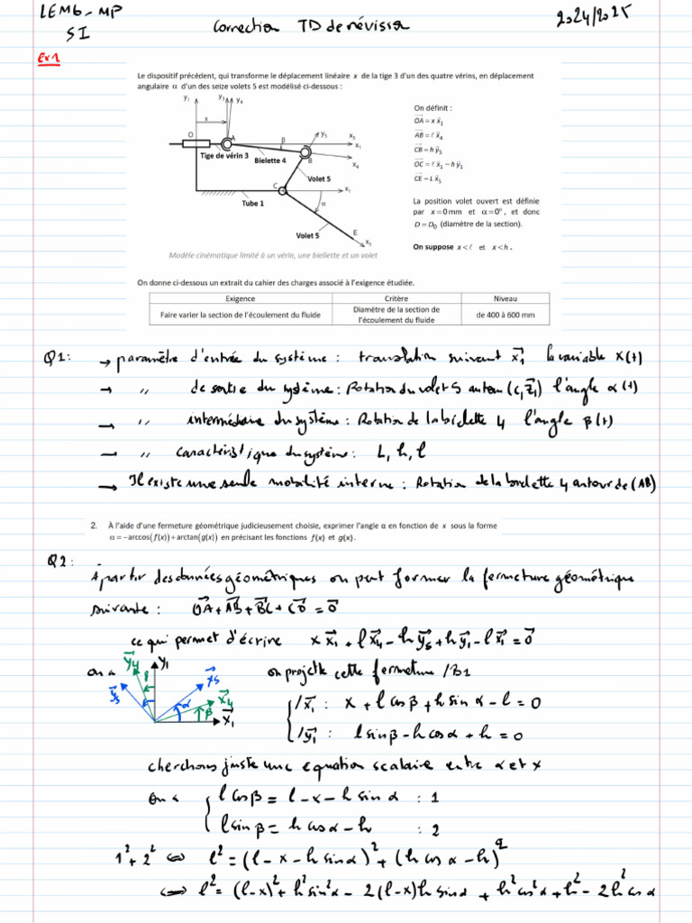 Correction TD de Révision 2425 | PDF