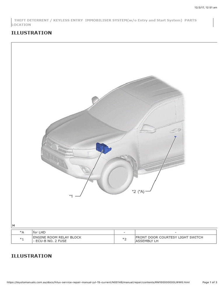 Immobiliser System (W - o Entry and Start System) Parts Location | PDF ...