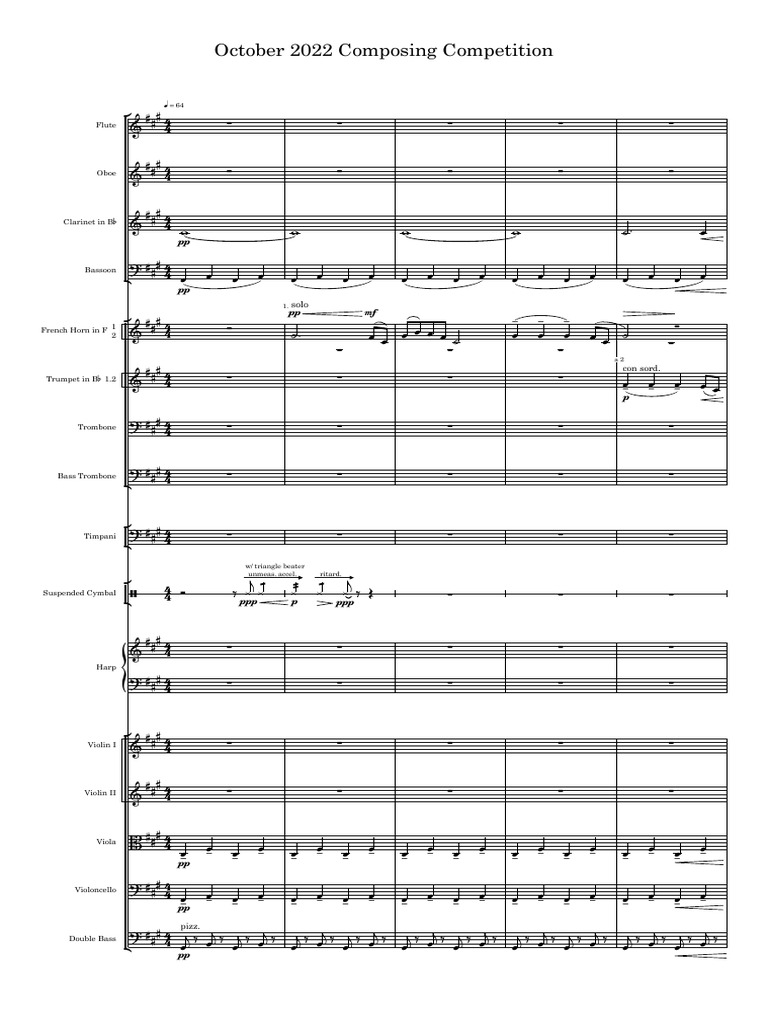 October 2022 Composing Competition. Luca Monteverdi, Carrozza | PDF ...