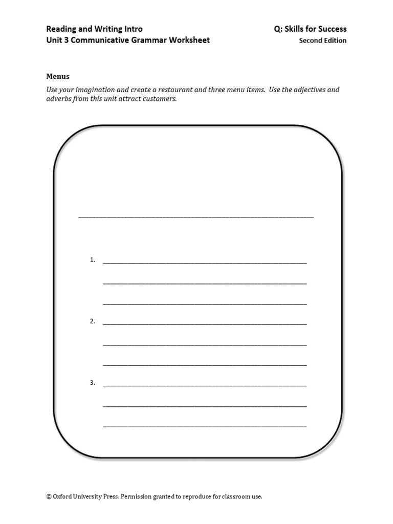 Q2e_RW0_U03_GrammarWorksheet | PDF