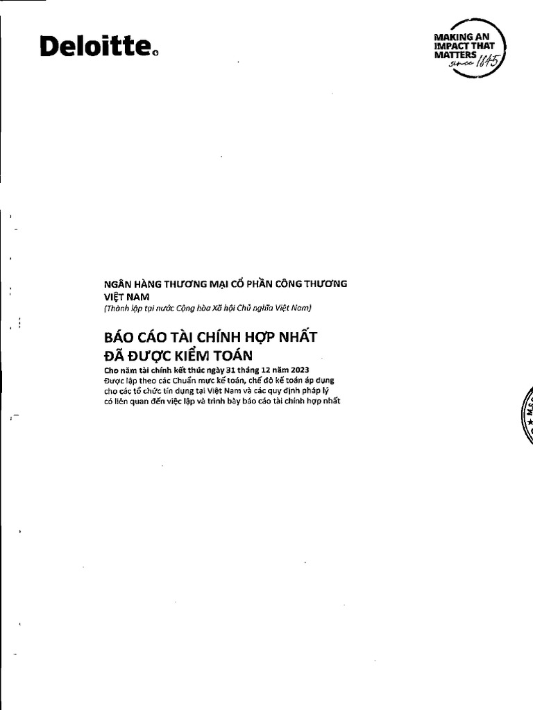 BCTC Hop Nhat Kiem Toan Nam 2023 | PDF