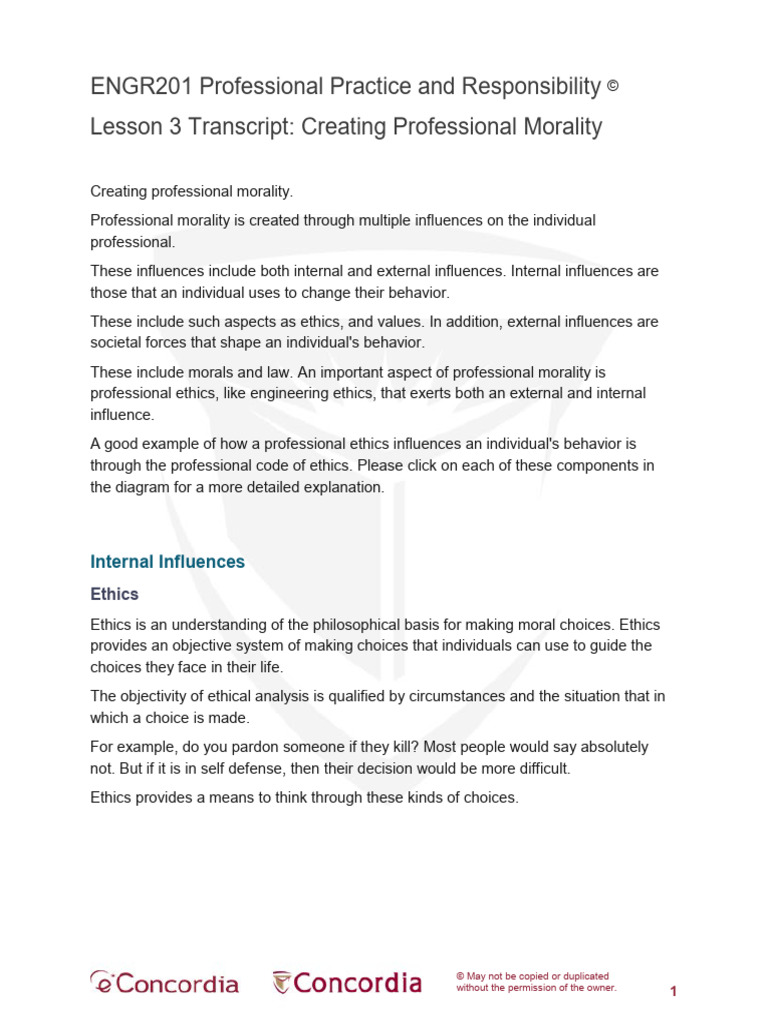 ENGR201_L3_1_3 | PDF | Morality | Behavior