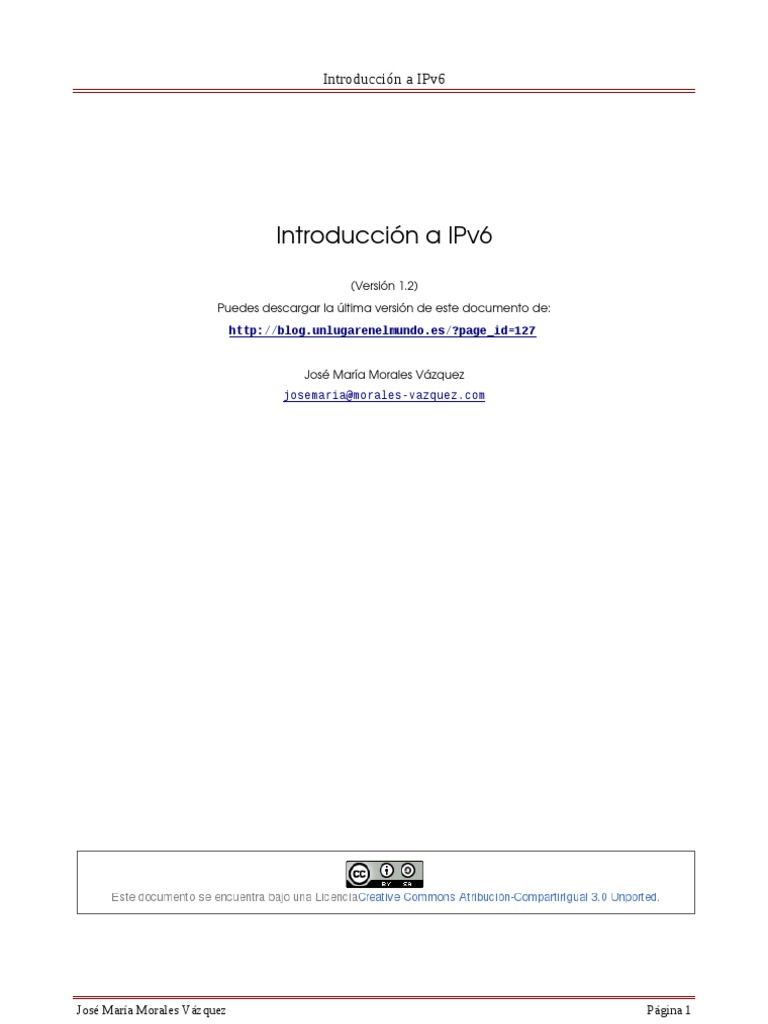 Introducción A IPv6 | PDF | Yo Pv6 | Dirección IP