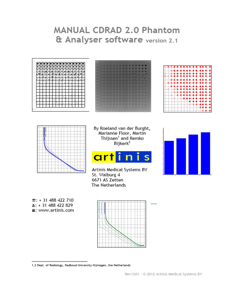 CDRAD2 Phantom and Analyser Manual - Rev1201 | PDF | Radiology | X Ray