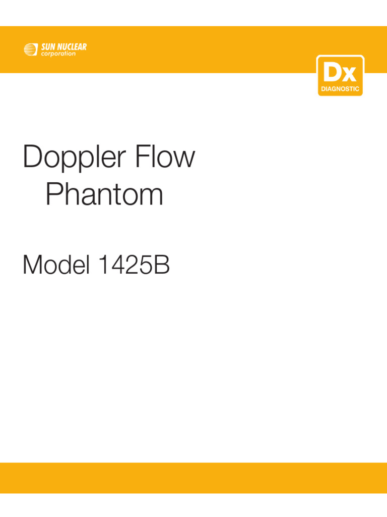 Doppler - Flow - Phantom - UG - ENG MANUAL | PDF | Medical Ultrasound ...