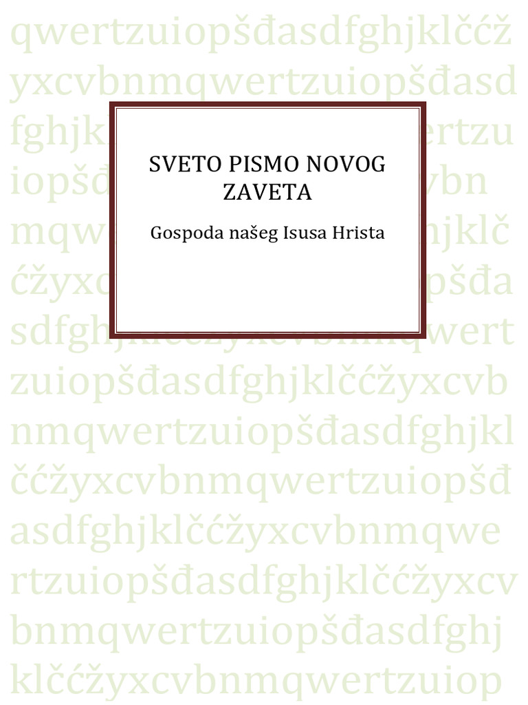 Novi zavet | PDF