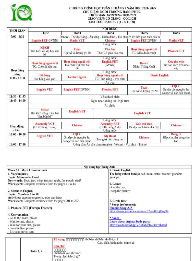 PANDA 1 - KHT 3 Tháng 9 | PDF