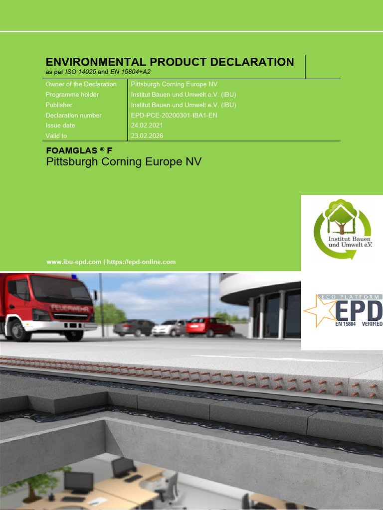 EPD-FOAMGLAS F-en | PDF | Life Cycle Assessment | Waste